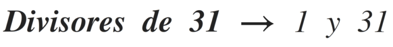 DIVISORES DE 31: ¿Cuántos son y cómo se calculan? | Aulaprende