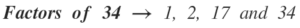 FACTORS OF 34 | How many are they and how are they calculated?