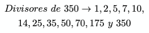 DIVISORES DE 350: ¿Cuántos Son y Cómo se Calculan? | Aulaprende